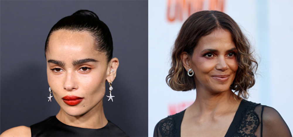 Zoe Kravitz and Halle Berry Shine in 2 Different Earring Styles at 2 ...
